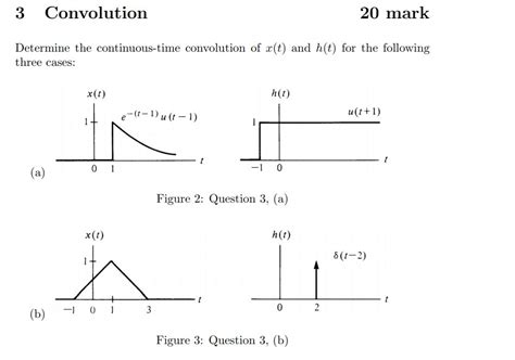 Solved 3 Convolution 20 Mark Determine The Continuous Time