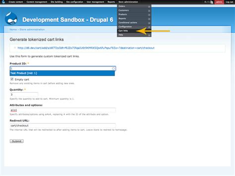 ubercart better cart links