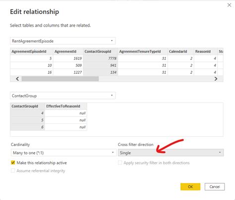 can t display because power bi does determine the relationship between