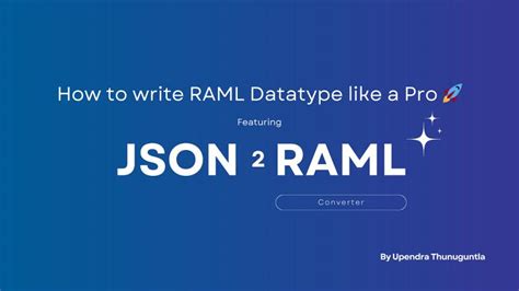 Upendra Venkata Muralidhar Thunuguntla On Linkedin Writing Raml