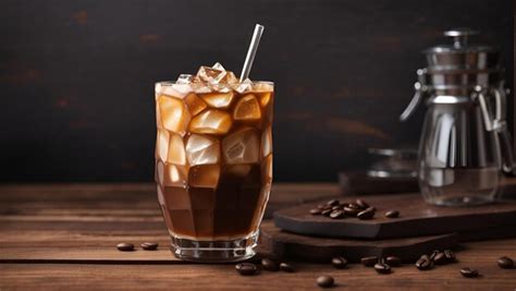Premium Ai Image Ice Coffee Background
