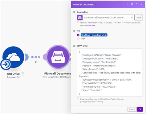 Fill In Merge Fields In Docx Document In Make — Plumsail Documents Documentation