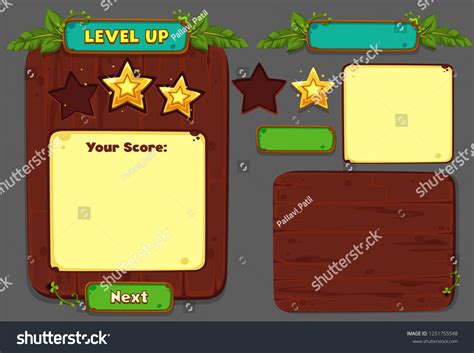 Set Ui Elements D Games Apps Stock Vector Royalty Free Shutterstock