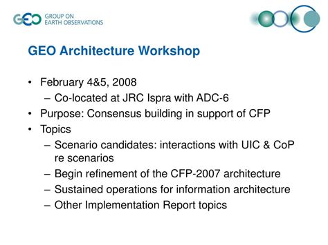 ppt geo architecture and data committee architecture workshop