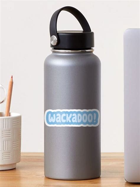Wackadoo Blue Sticker For Sale By Samanthanewman1 Redbubble