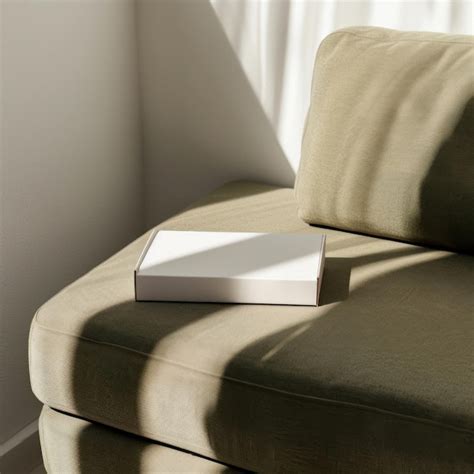 Blank Bakery Box Packaging Mockup Chair Publication Furniture Premium