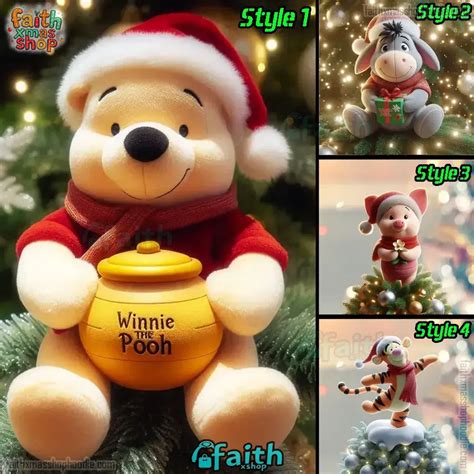 Winnie The Pooh 2025 Christmas Tree Topper Faithxmas Shop Hoodie