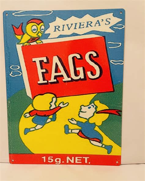 Fags Tin Metal Sign Nostalgia Highway