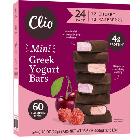 Clio Cherry And Raspberry Greek Yogurt Mini Bars 1806 Oz Delivery Or