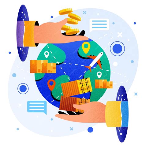Ilustración Del Comercio Internacional Vector Premium