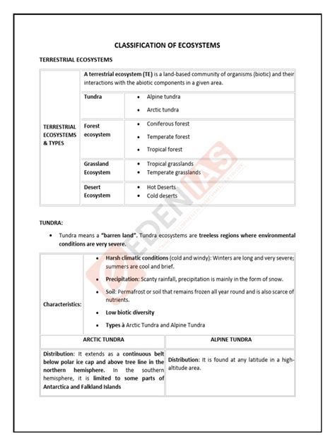 Classification Of Ecosystems Pdf Forests Marsh