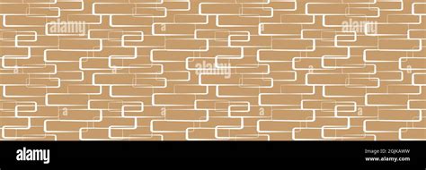 Seamless Abstract Pattern Of Intersecting Contour Shapes Imitating Rectangles Vector