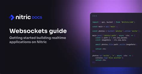 Guides Websockets Guide Nitric Documentation