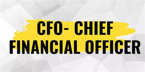 Responsibilities Of Chief Financial Officer Cfo In Apparel Industry