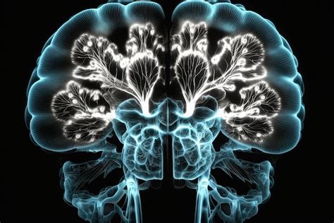 Premium Ai Image Generative Ai An Illustration Of An Mri Of The Brain Visualization Of