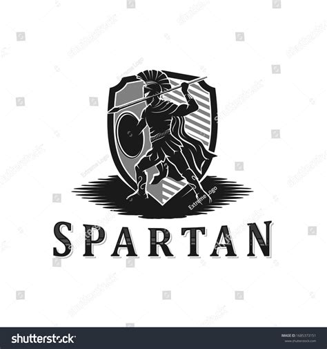 스파르탄 로고 군대 실루엣 창과 방패 스톡 벡터로열티 프리 1685373151 Shutterstock