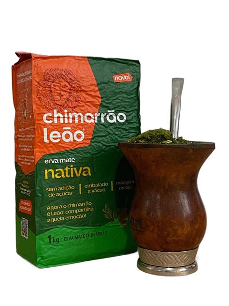 Erva Mate Chimarrão Leão Nativa à Vácuo 1kg Mate In Box