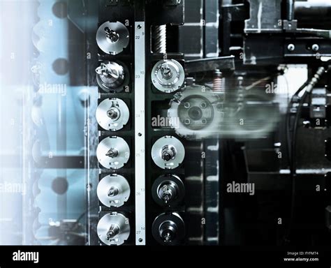 Different Tools Of A CNC Milling Machine Tool Bit Being Changed Stock Photo Alamy