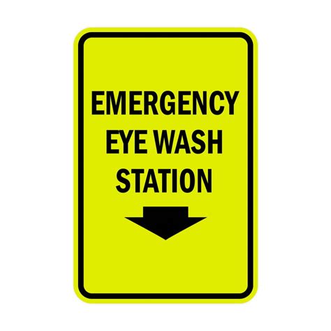 Printable Eye Wash Stations Printable Emergency Eye Wash Station Sign
