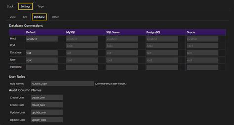 web app settings stackpuz