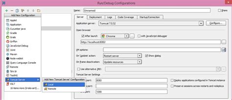 Java Intellij Unable To Start Tomcat 8 Starts Fine Via Comand Line