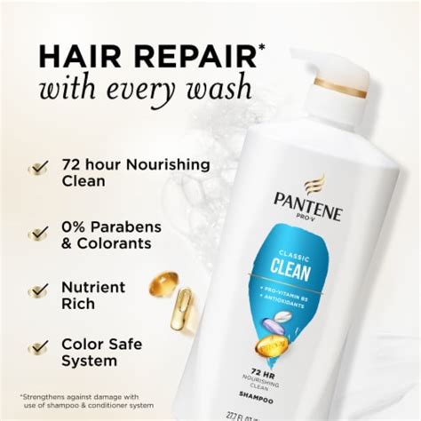 Pantene Classic Clean Shampoo 72 Hour Nourishment 277 Fl Oz Smith