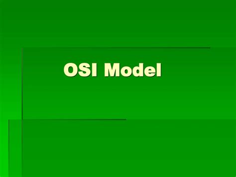 Open System Interconnection Referencemodelppt