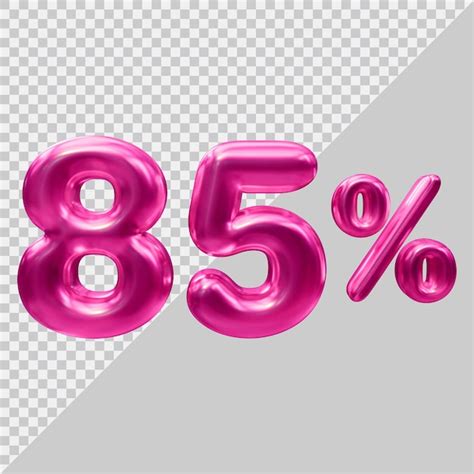 Representación 3d Del 85 Por Ciento Con Estilo Moderno Archivo Psd