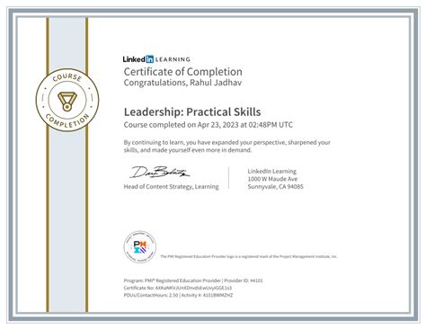 Rahul Jadhav On Linkedin Certificate Of Completion