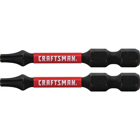 Craftsman Impact Rated 2 Piece 14 In X 2 In Torx Impact Driver Bit At