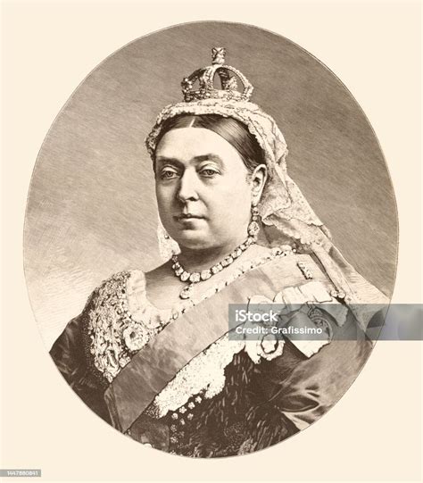 Ilustración De Retrato De La Reina Victoria I De Inglaterra 1888 Y Más