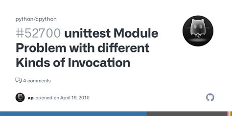 Unittest Module Problem With Different Kinds Of Invocation · Issue