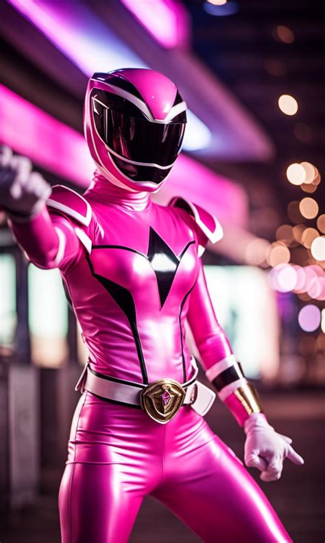 Pink Power Ranger Shiny Latex Uniform Victory Po By Harleysq On Deviantart