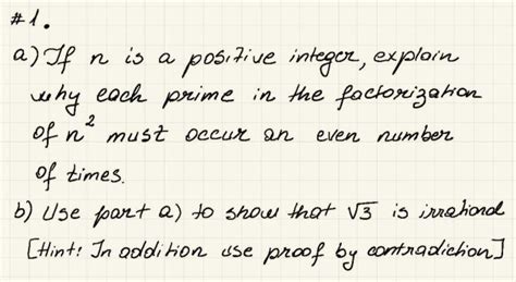 Solved 2 1 A If N Is A Positive Integer Explain Why