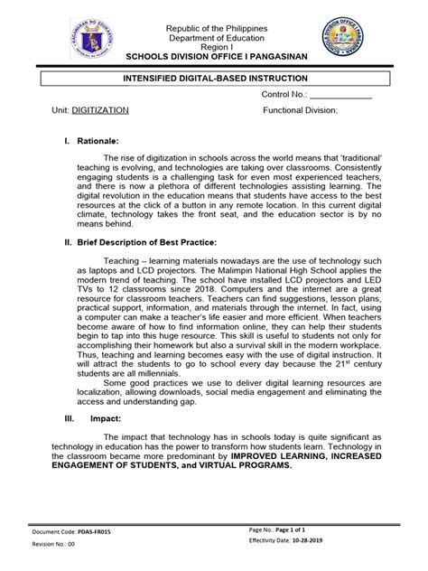 Best Practices Digitization Pdf Teachers Internet