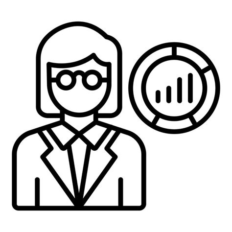 Data Scientist Female Icon Style 21211362 Vector Art At Vecteezy