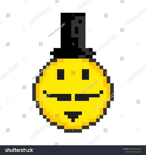 Face Monocle Mustache Pixel Art Emoticons Stock Vector Royalty Free 2256234345 Shutterstock