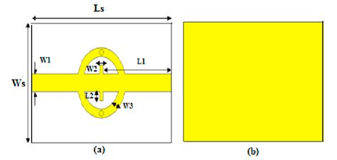 Design Of The Proposed Scrlh Uwb Bpf A Front View B Back View Download Scientific Diagram