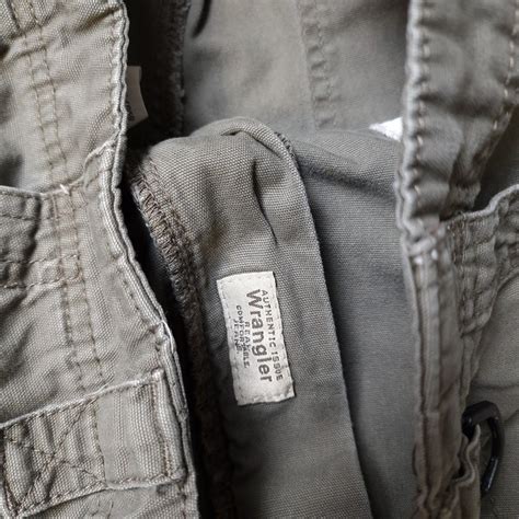 Vintage Wrangler Cargo Shorts Colour Greykhaki Depop