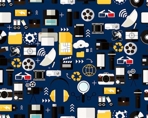Premium Vector Vector Flat Seamless Texture Pattern Technology