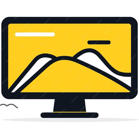 A Simple And Modern Icon Of A Computer Monitor Displaying A Line Graph