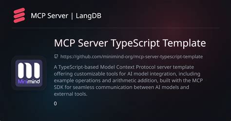 Mcp Server Typescript Template Langdb
