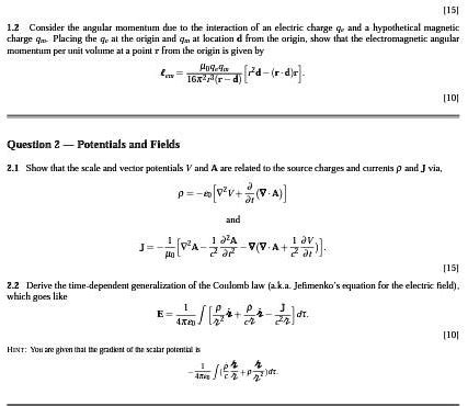 Solved [15] 1 Consider The Angular Momentum Due To The Interaction Of