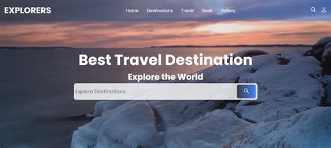 Github Tasbiha11react Explorers Destination Tourism And Travel Booking Landing Page Using React