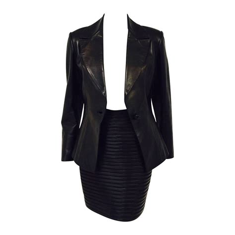 Jitrois Stretch Leather Skirt Suit At 1stDibs Jitrois Leather Skirt