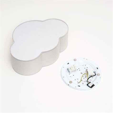 Cloud Ceiling Light Made Of Textile Length 41 Cm Grey Lightsie