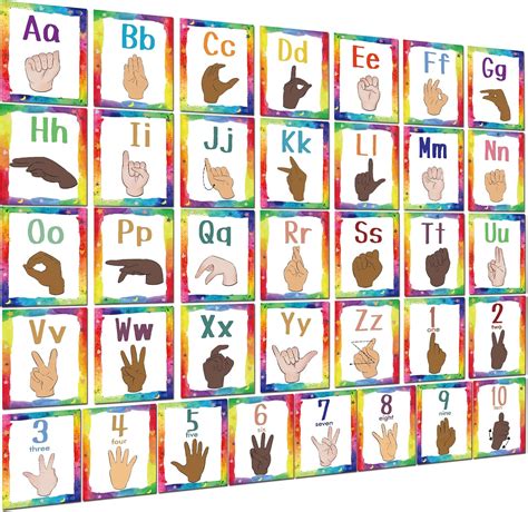 Sign Language Bulletin Board Letters 36 Asl Alphabet Learning Abc