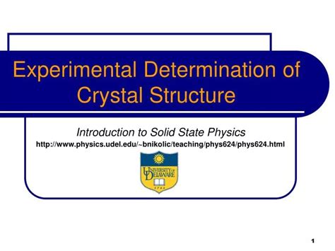 Ppt Experimental Determination Of Crystal Structure Powerpoint Presentation Id2707149