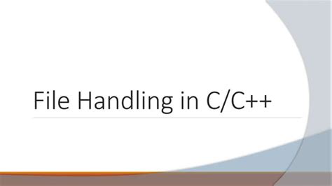Pf Cs102 Programming 8 File Handling 1 Ppt