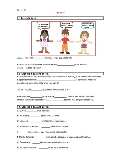 Ficha De Trabalho 1 Plnm Pdf Assunto Gramática Idiomas
